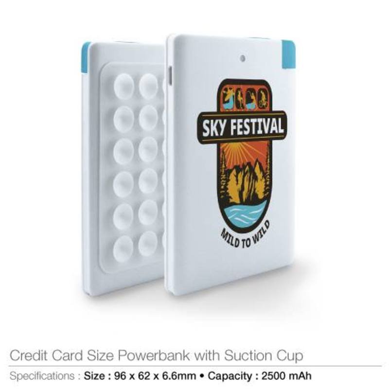 Card Size Power Bank with Suction Cups 204 - Orient Uniforms